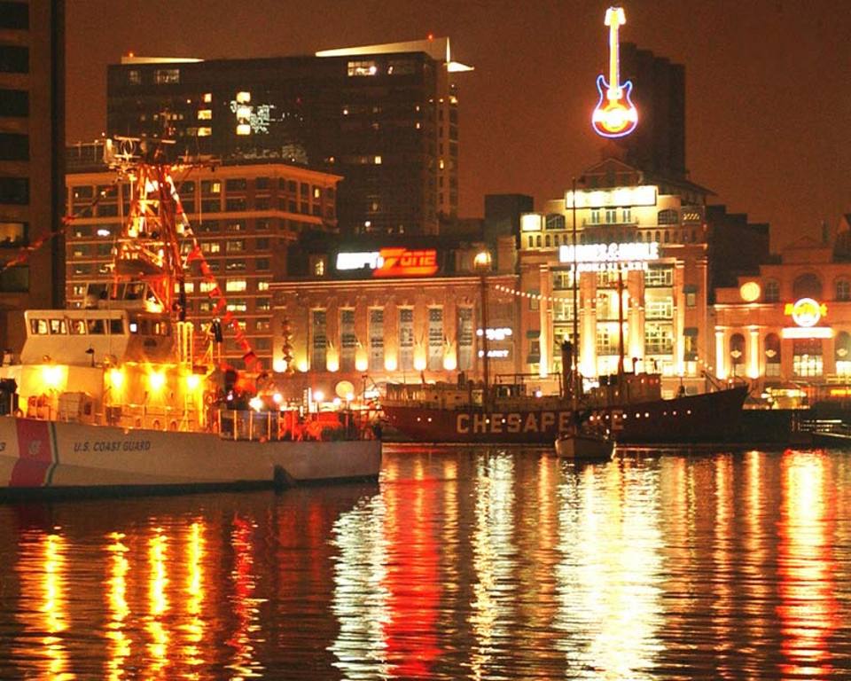 Baltimore At Night Background Image, Wallpaper or Texture free for any ...