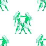 Green Gemini Astrology On White Background Image, Wallpaper or Texture ...