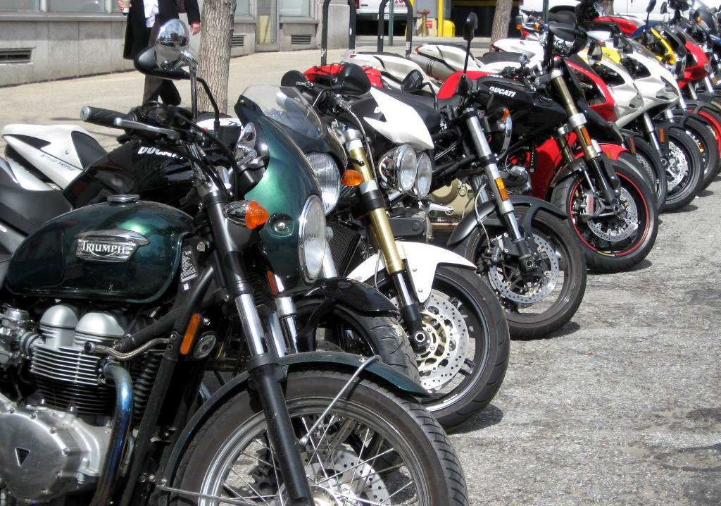 Parked Motorcycles Background Image, Wallpaper or Texture free for any ...