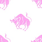 Pink Taurus Astrology On White Background Image, Wallpaper or Texture ...