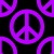Purple Peace Signs On Black Background Seamless Background Image ...