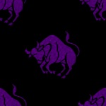 Purple Taurus Astrology On Black Background Image, Wallpaper or Texture ...