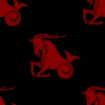 Red Capricorn Astrology On Black Background Image, Wallpaper or Texture ...