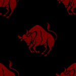 Red Taurus Astrology On Black Background Image, Wallpaper or Texture ...
