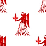 Red Virgo Astrology On White Background Image, Wallpaper or Texture ...