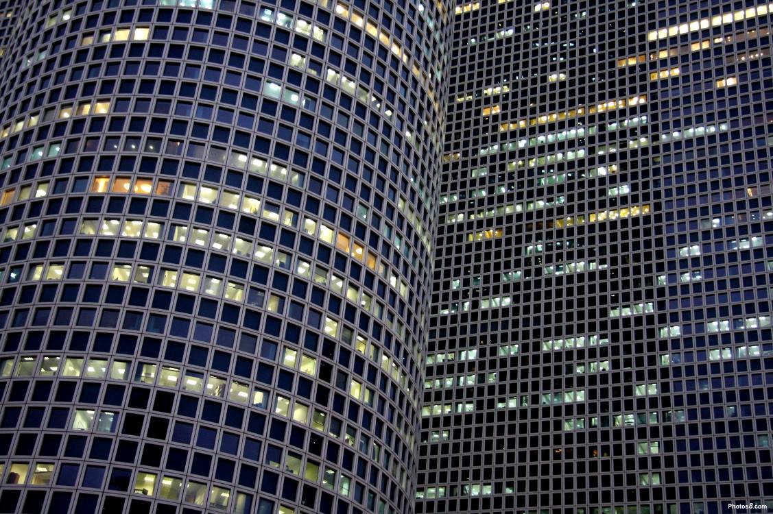 Sky Scraper Lighted Windows Background Image, Wallpaper or Texture free ...