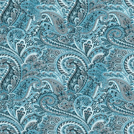 Teal Paisley Pattern Background Seamless Background Image, Wallpaper or ...