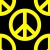 Yellow Peace Signs On Black Background Seamless Background Image ...